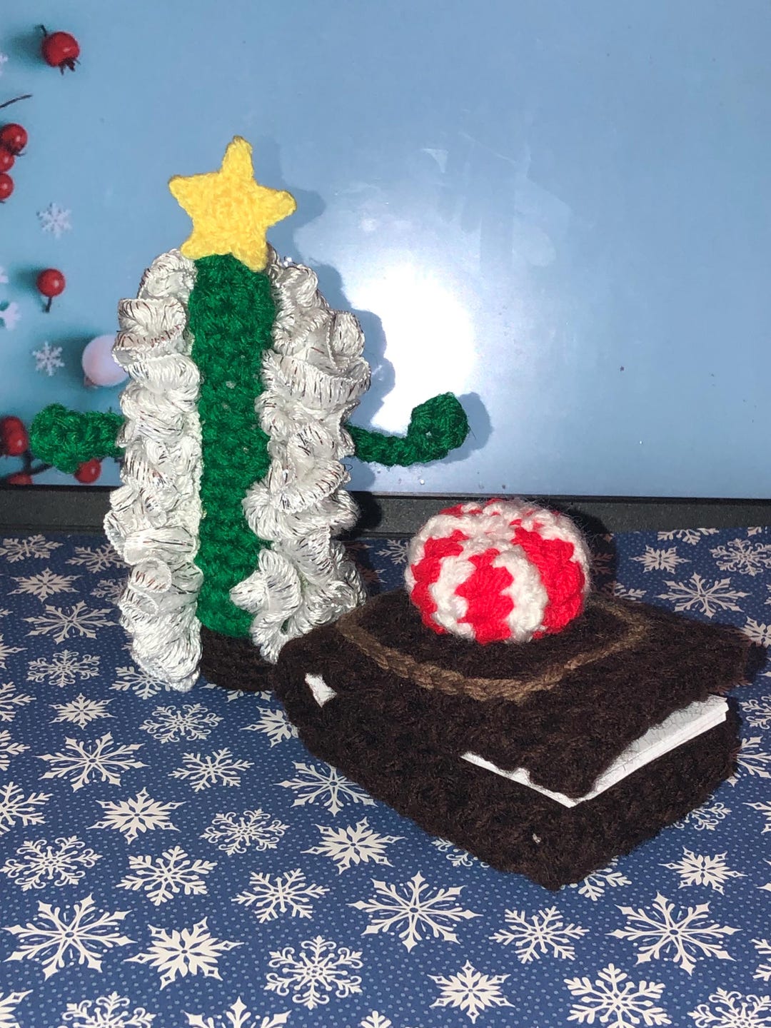 Christmas Tree in July Two-piece of Amigurumi Set With a Gift Notepad ...