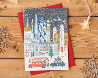 London Scenes Christmas Card Pack - Etsy