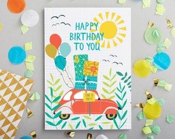 Modern birthday card | Etsy