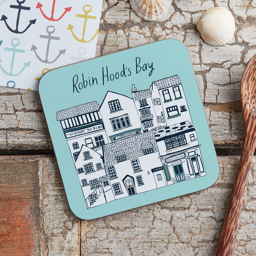Robin Hood's Bay Building Illustration Coaster - Etsy