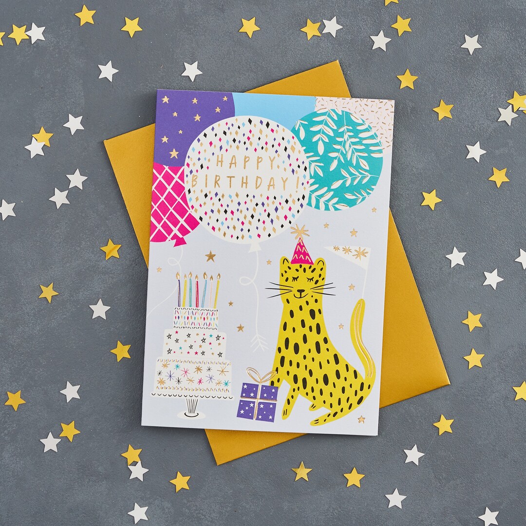 Leopard Birthday Card - Etsy