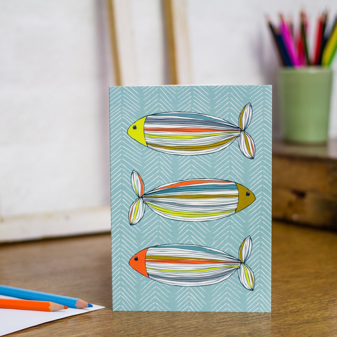 Fish Greeting Card - Etsy