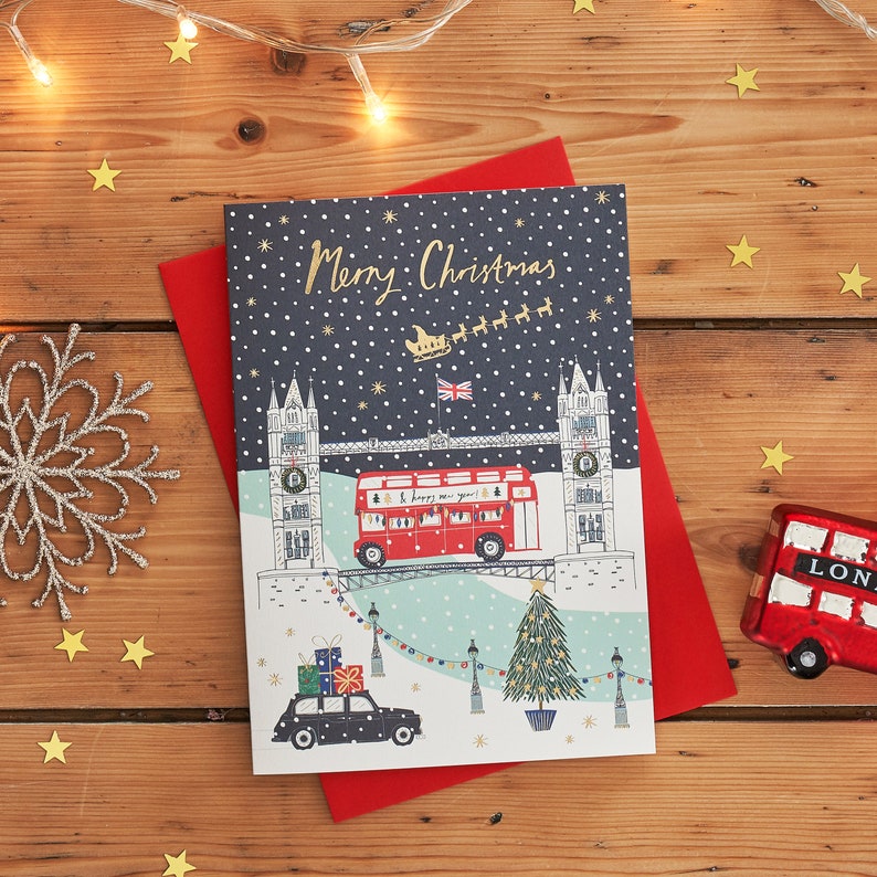 London Scenes Christmas Card Pack - Etsy