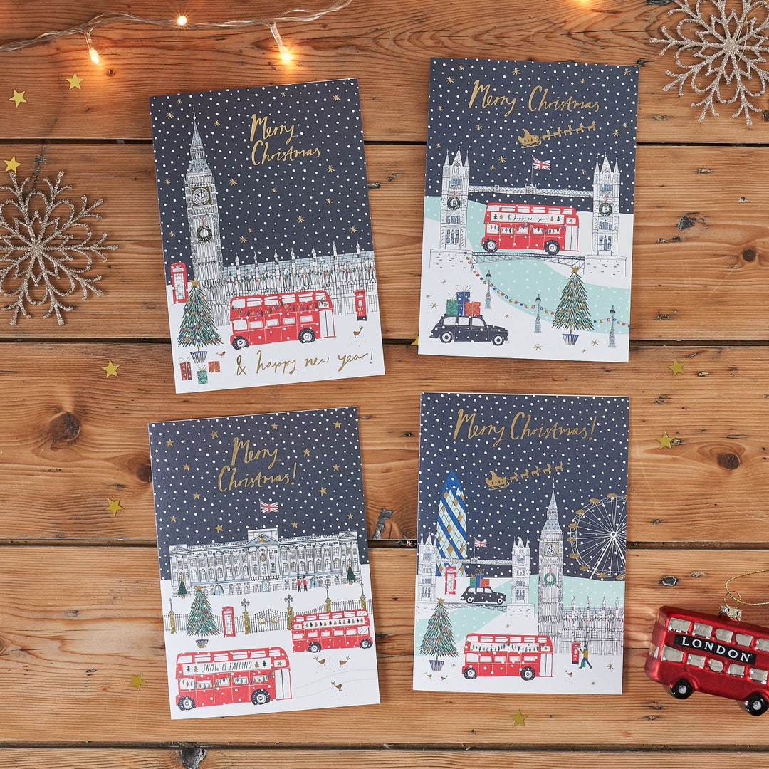 London Scenes Christmas Card Pack - Etsy
