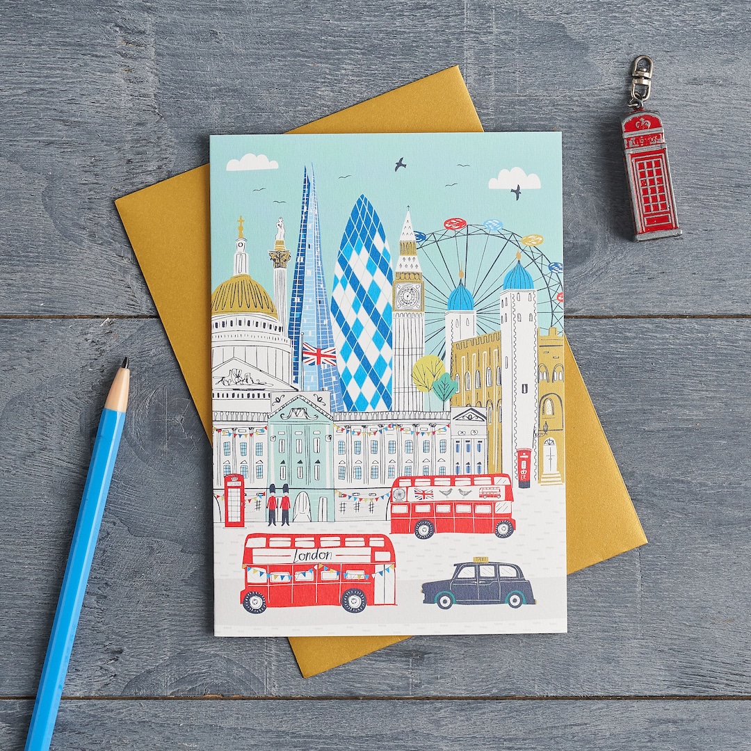 London Skyline Greeting Card - Etsy
