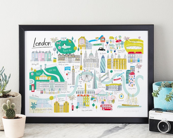 London Map Art Print - Etsy