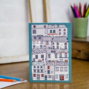 Houses Illustration Greeting Card - Etsy