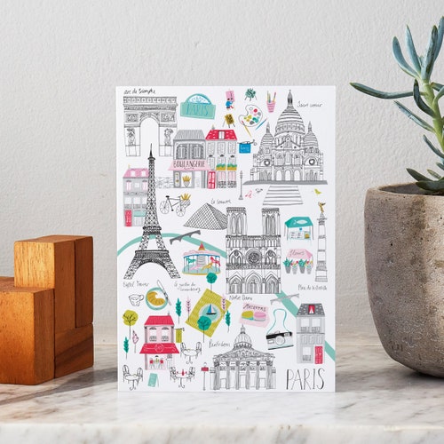 Paris Greeting Card - Etsy