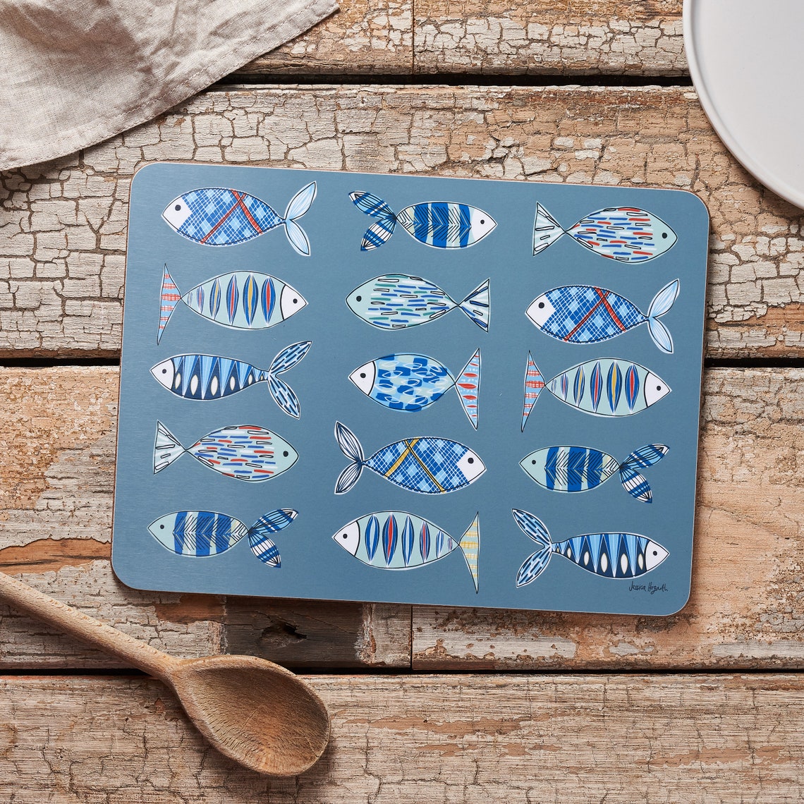 Fish Pattern Melamine Placemat - Etsy