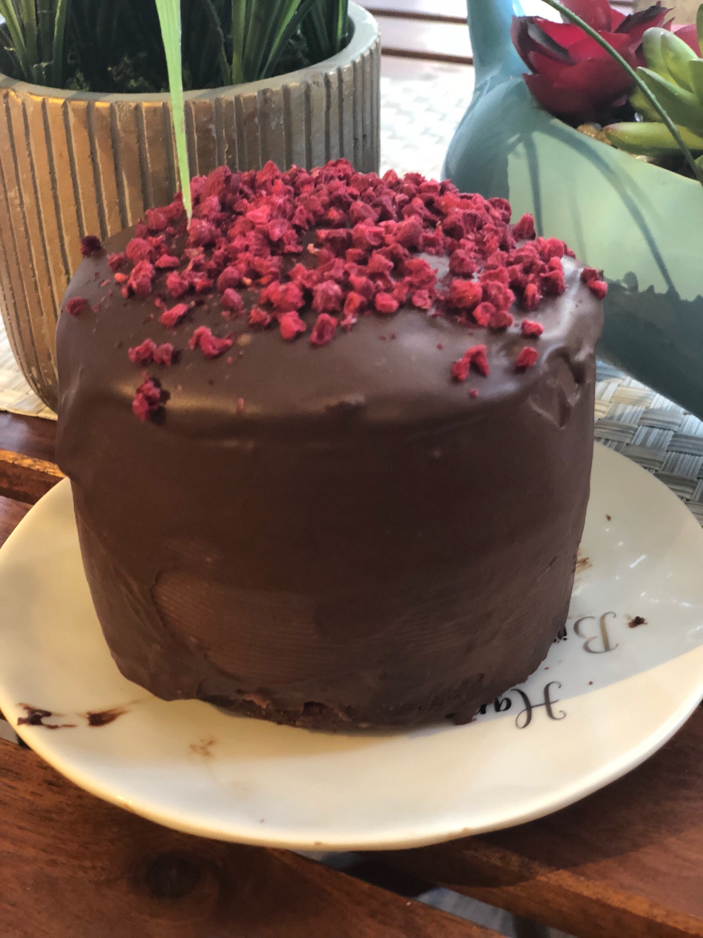 Vegan Gluten Free Mini Chocolate Raspberry cake