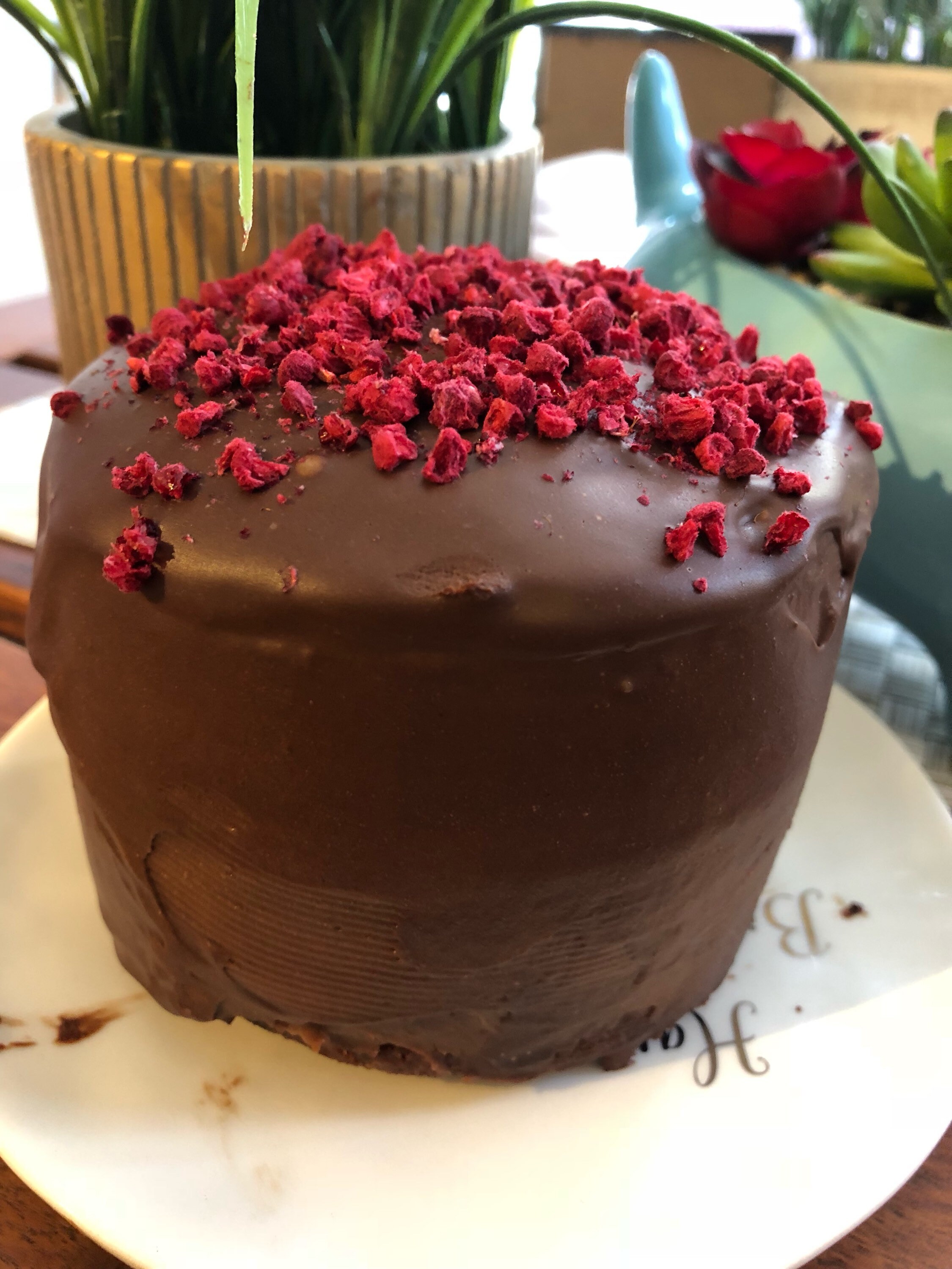 Vegan Gluten Free Mini Chocolate Raspberry cake