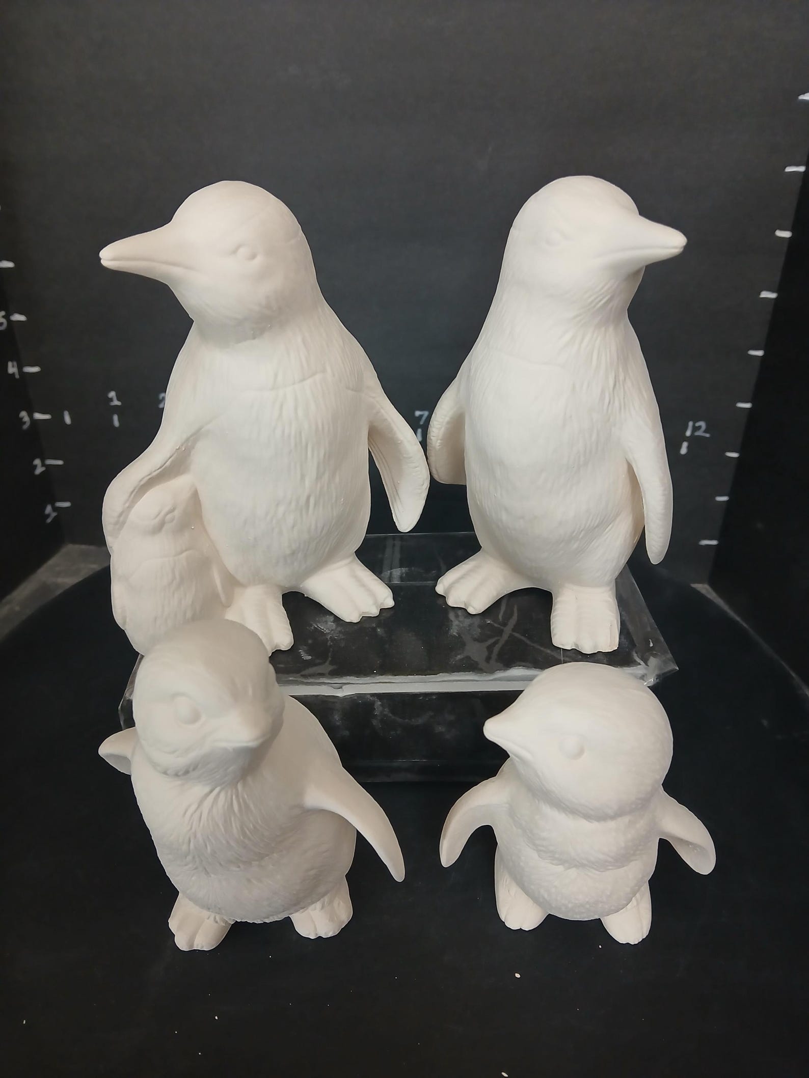Unpainted Ceramic Bisque Realistic Penguin/penguin Family Choice ...