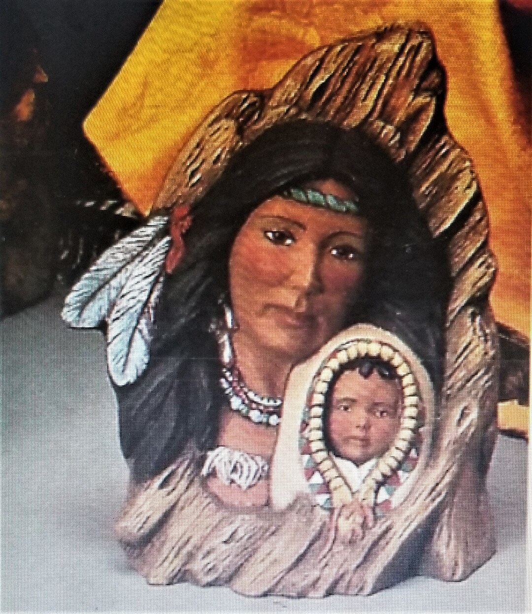 Unpainted Ceramic Bisque Native American Indian Maiden W/child - Etsy
