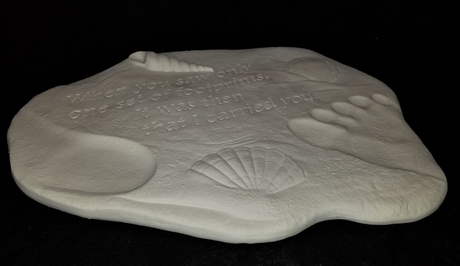 Unpainted Ceramic Footprints Plaque: DIY Craft Ready to Paint - Etsy