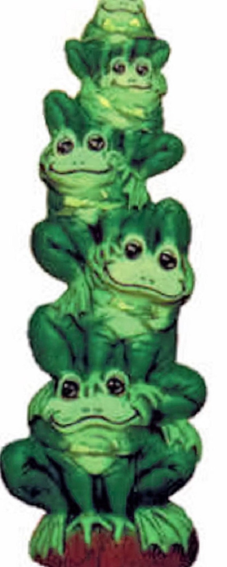 Ready to Paint Ceramic Bisque Frog Stack Grinning 5 Frog Pile - Etsy