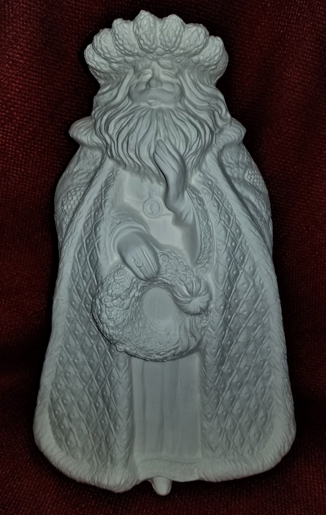 Ready to Paint Renaissance Santa Holding Wreath Pine Cone Hat Heart ...
