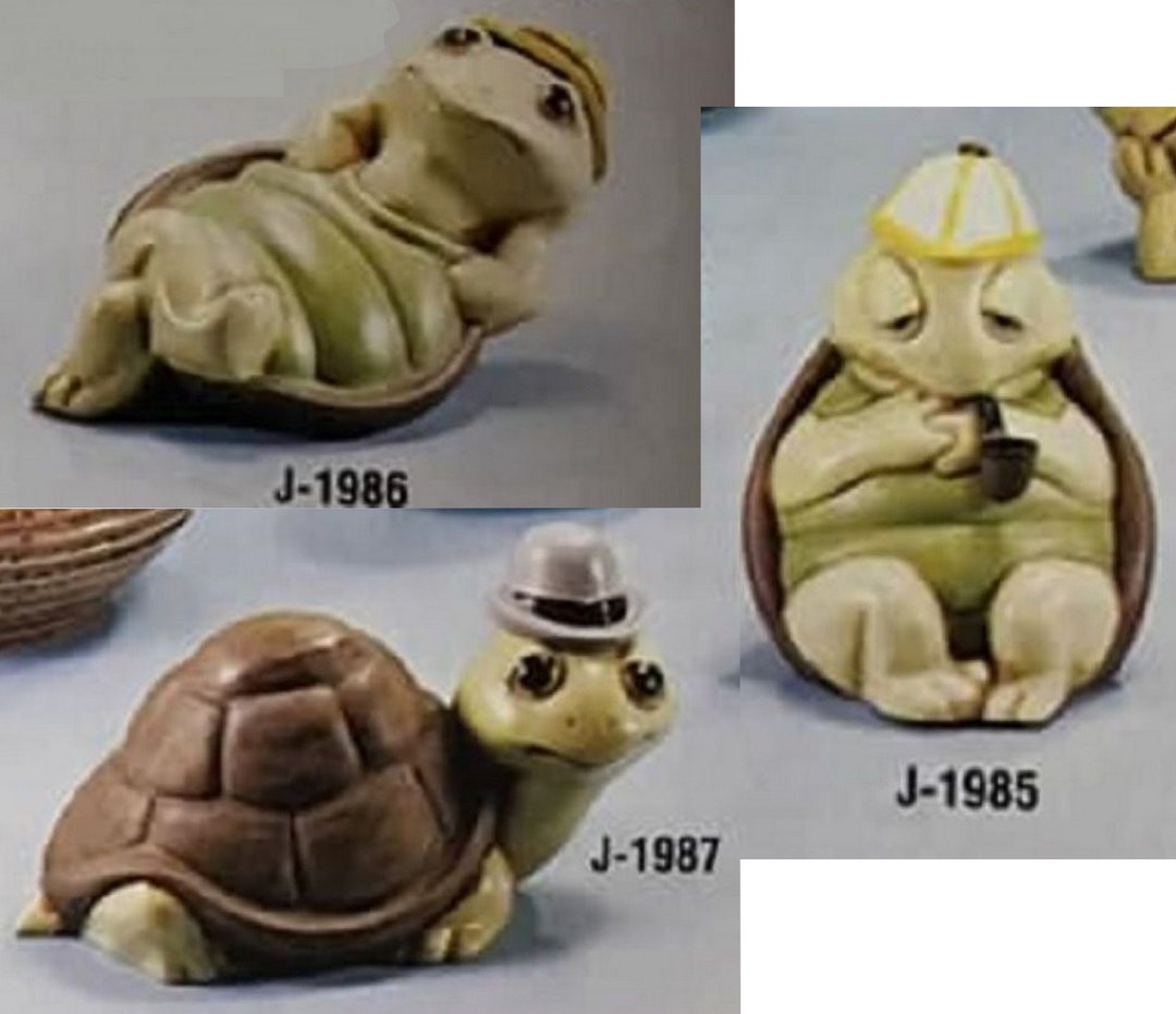 Unpainted Ceramic Relaxing Garden Turtles 3 to Chose You Paint Your Own Pottery U Paint Ceramic ...