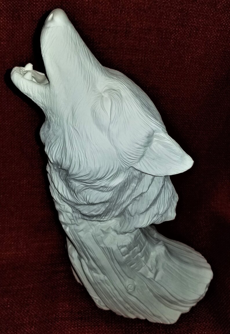Unpainted Ceramic Bisque Howling Wolf Head or Running With the Pack on ...