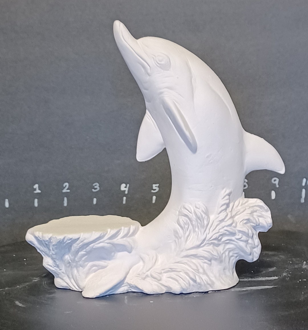 Unpainted Ceramic Bisque Dolphin Candle Holder Sea Life - Etsy