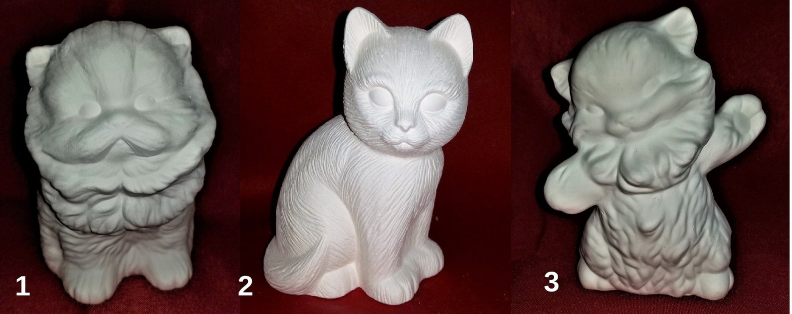 Ready to Paint Unpainted Ceramic Bisque Cat Kitty Your CHOICE! EACH or ...