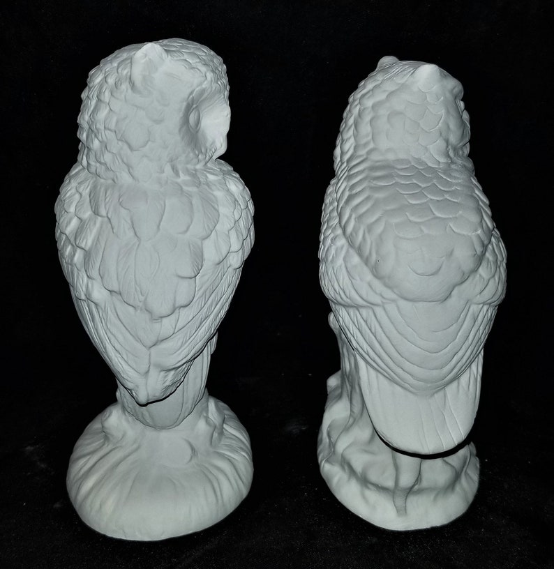 Unpainted Ceramic Bisque PAIR of Small Owls Ready to Paint Ceramic ...