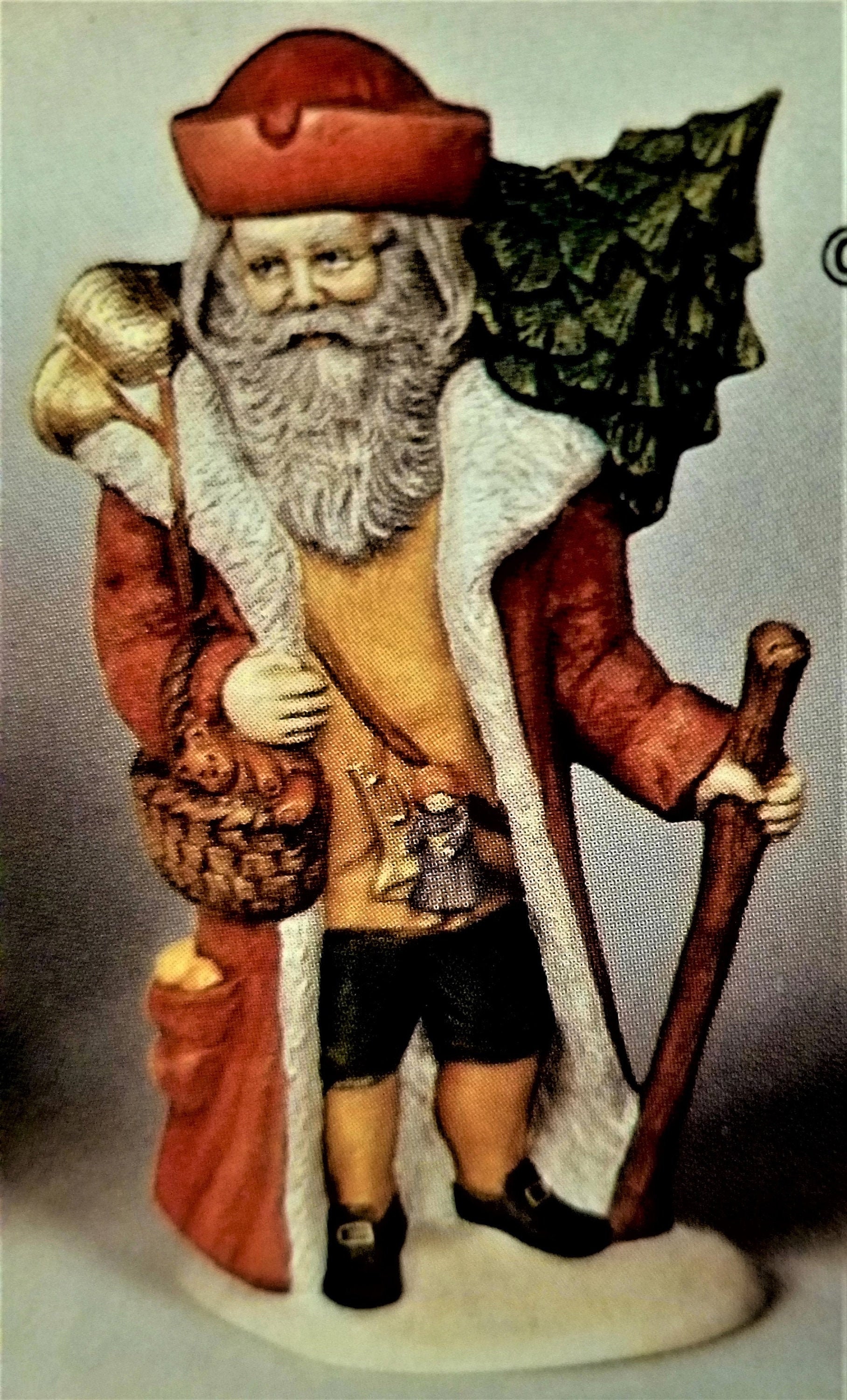 Unpainted Ceramic Bisque Colonial Santa Claus Old World Santa Kris ...