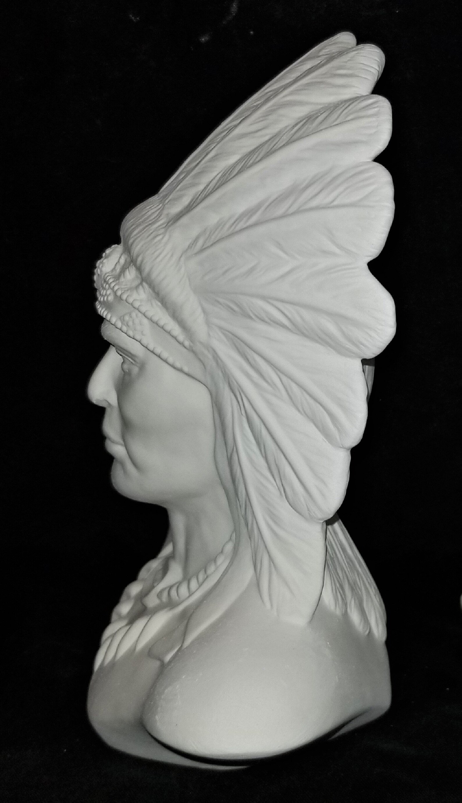 Unpainted Ceramic Bisque Native American Indian Chief in - Etsy