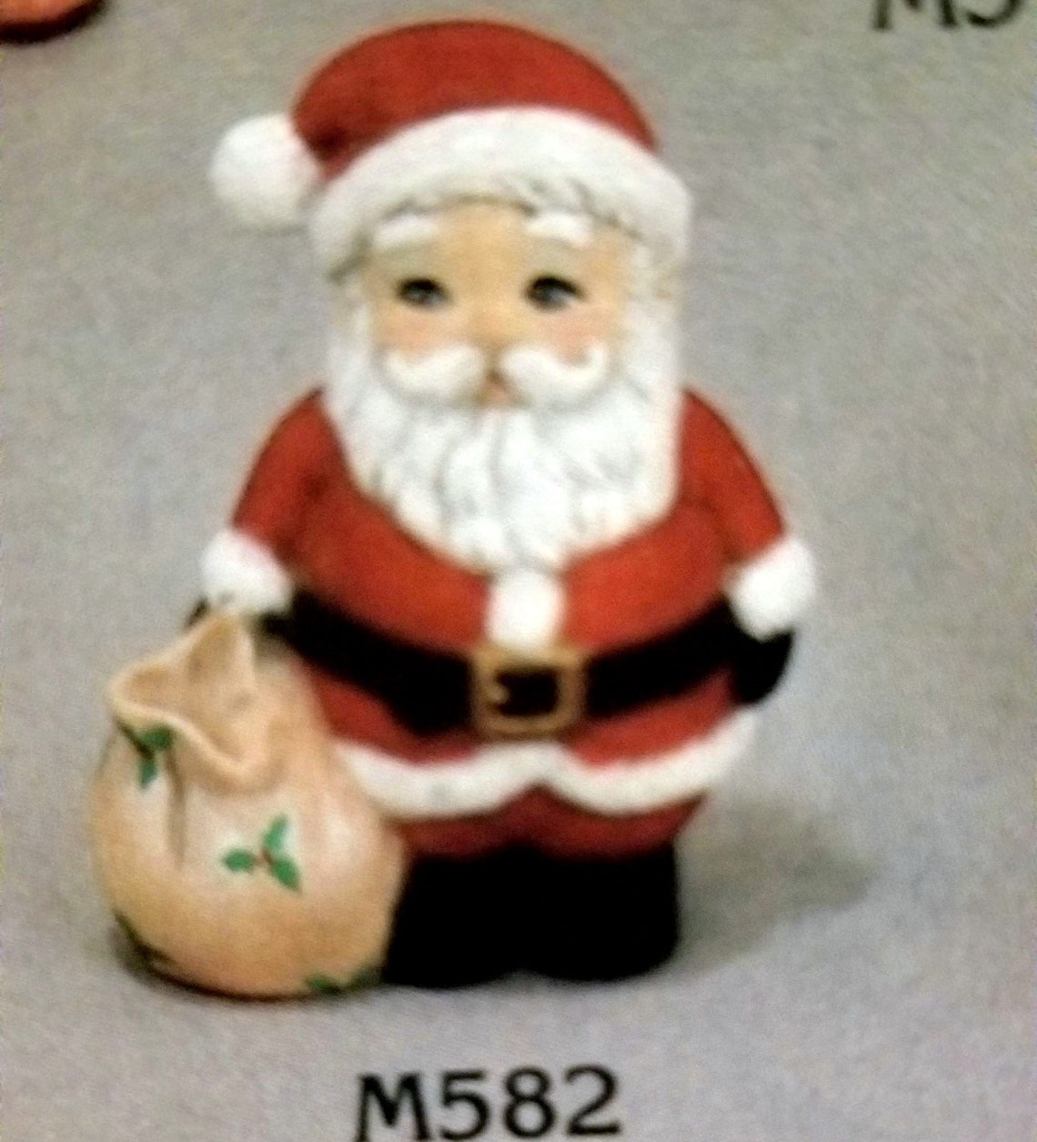 Unpainted Ceramic Bisque Santa Claus with his bag Kris | Etsy