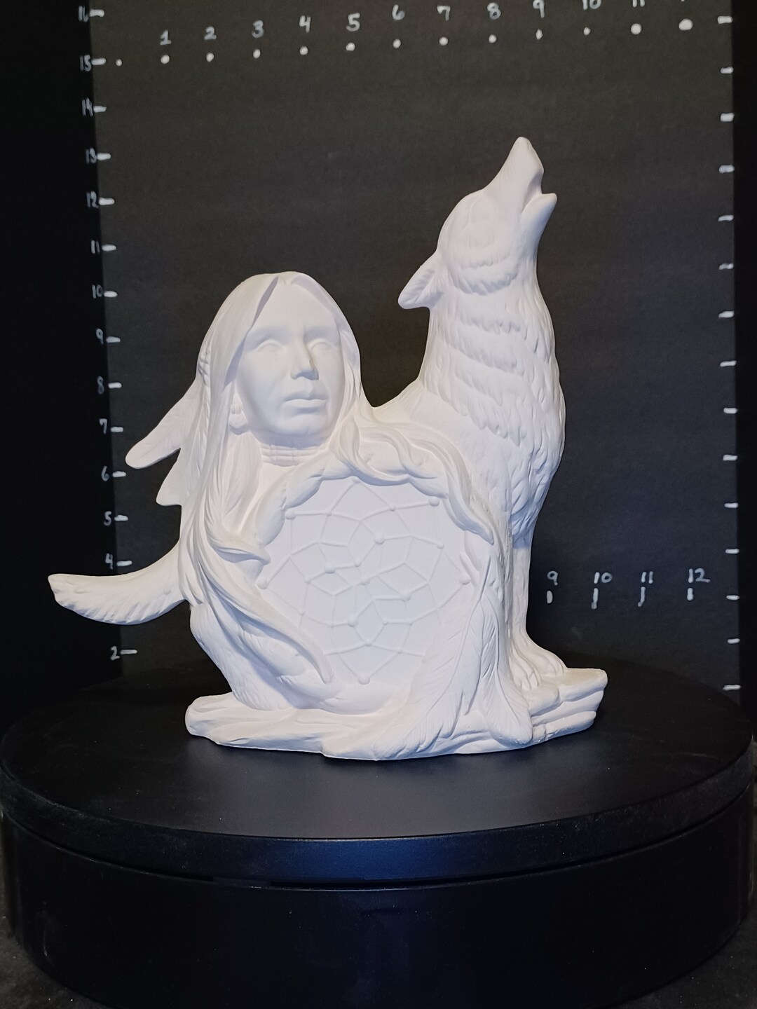 Unpainted Ceramic Wolf Dreamcatcher: Paint Your Own Pottery Bisque - Etsy