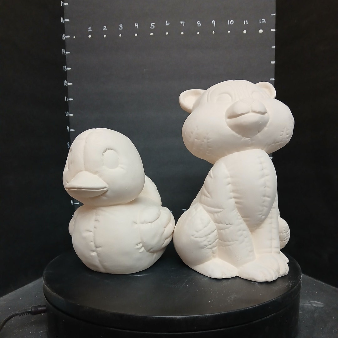 Unpainted Ceramic Softee Duck or Tiger Choice: DIY Nursery Decor Ready ...