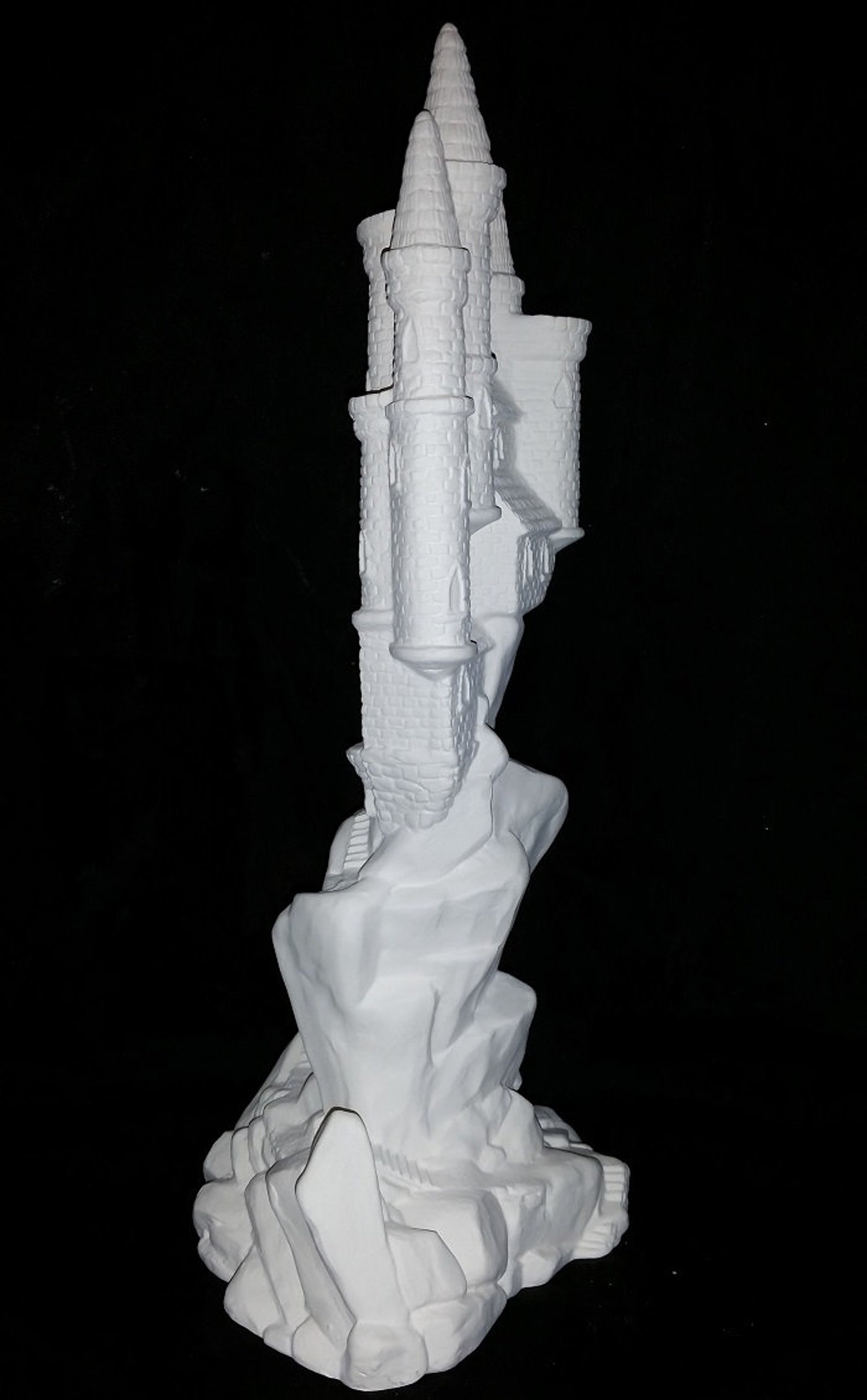 Unpainted Ceramic Bisque Medieval Castle on a Ledge Unpainted Ceramic ...