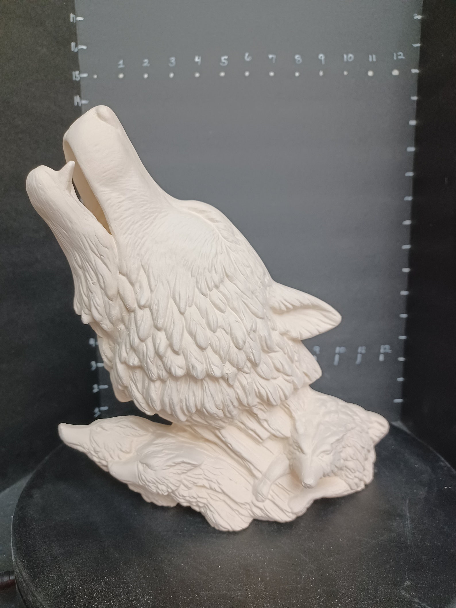 Unpainted Ceramic Bisque Howling Wolf Head or Running With the Pack on ...