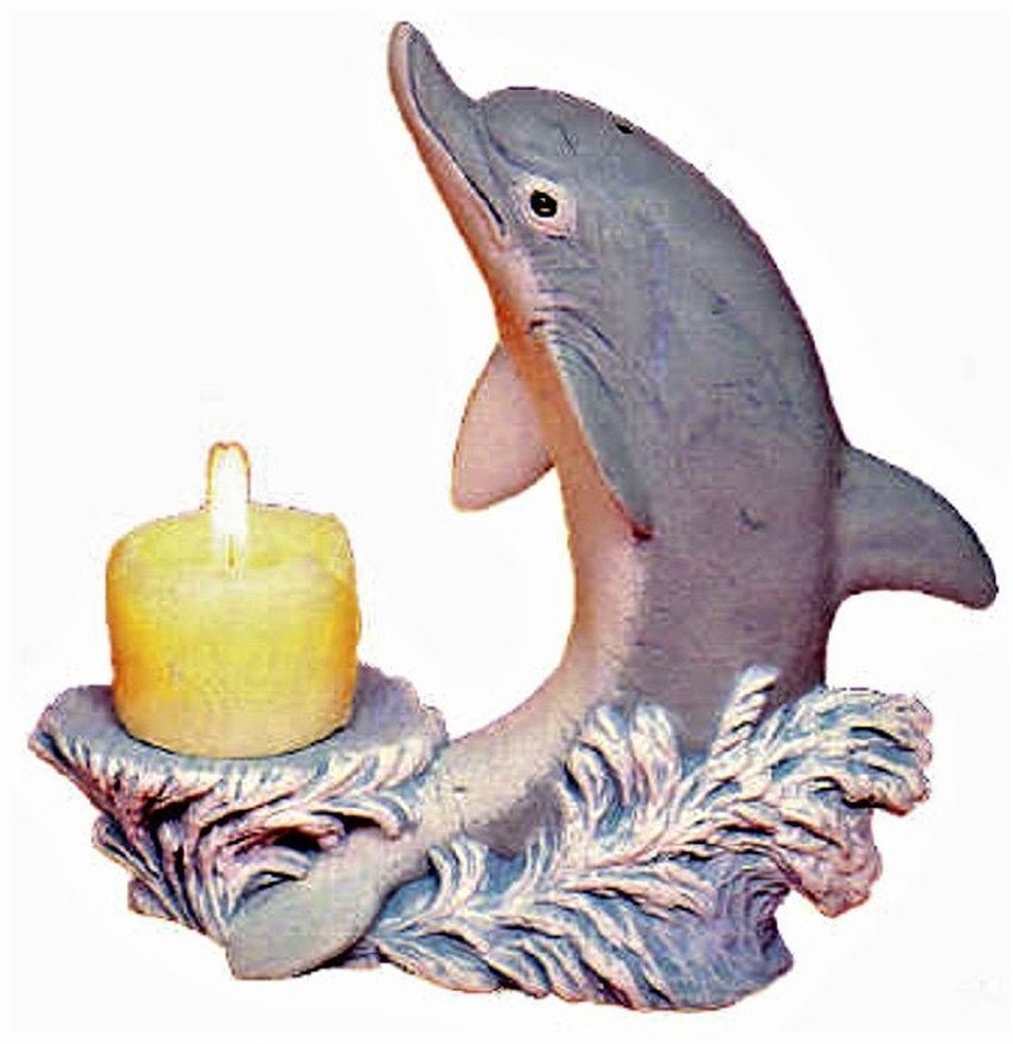 Unpainted Ceramic Bisque Dolphin Candle Holder Sea Life | Etsy