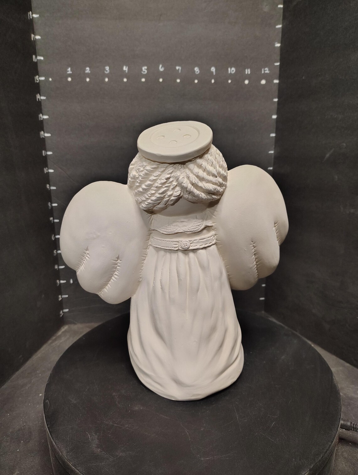 Unpainted Ceramic Gare Angel Button Buddy: DIY Craft Ready to Paint - Etsy
