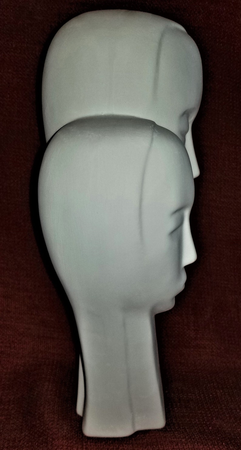 Unpainted Ceramic Bisque VINTAGE Two Headed Bust Ready to | Etsy