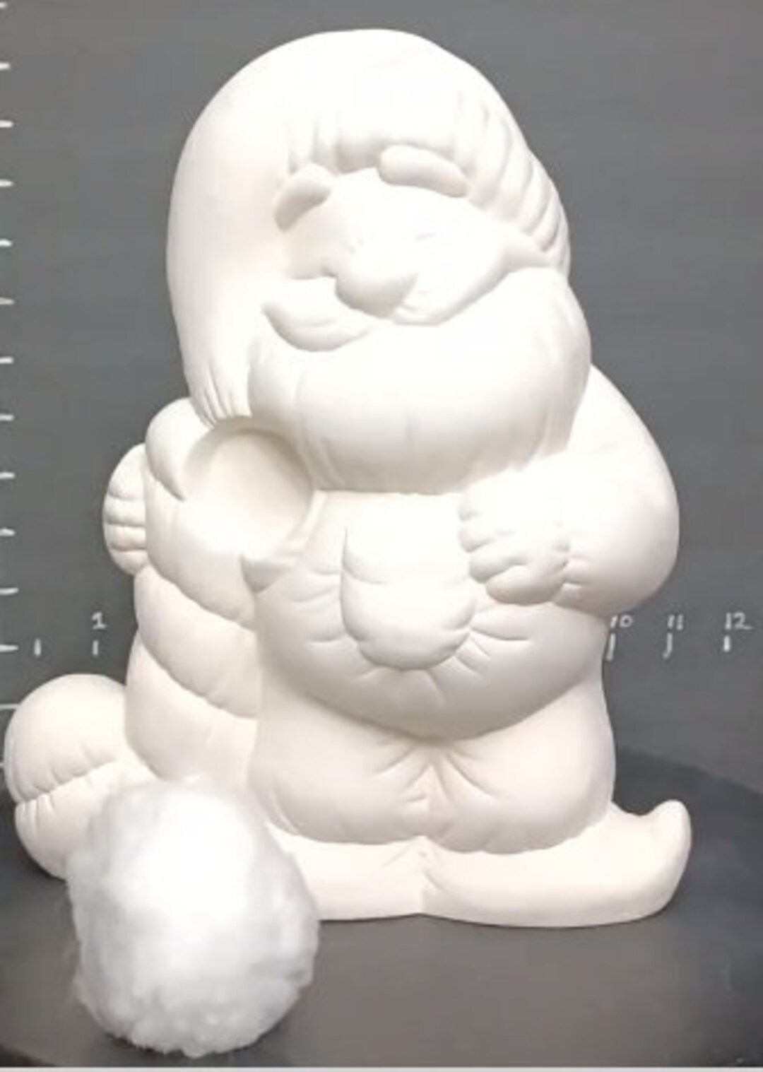 Unpainted Ceramic Bisque Dona's Softee Santa Claus Christmas Decoration ...