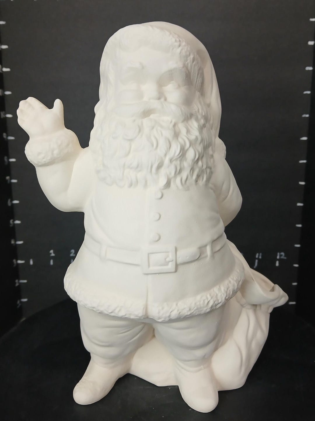 Unpainted Ceramic Santa Figurine: DIY Holiday Decor Ready to Paint ...