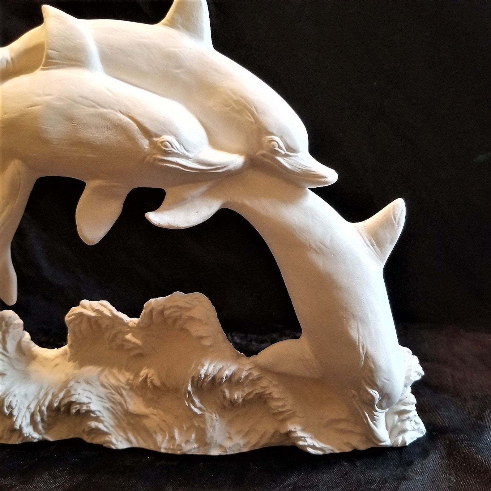 Unpainted Ceramic Bisque Dolphin Arch with Excellent Detail | Etsy