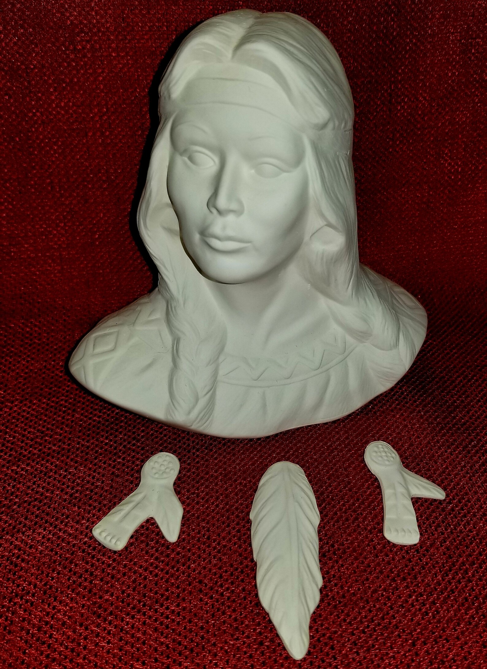 Unpainted Ceramic Bisque Native American Indian Chief in - Etsy