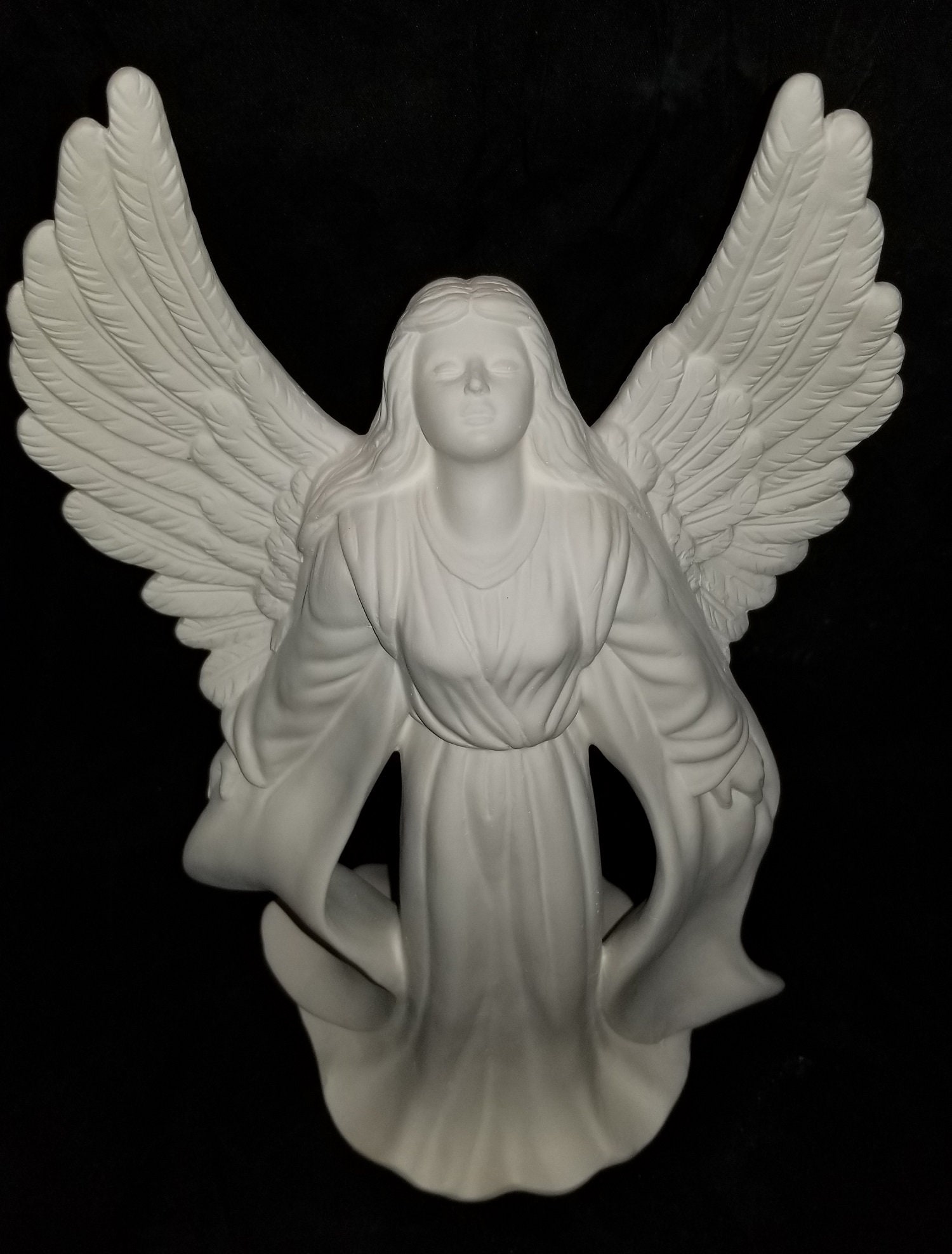 Unpainted Ceramic Bisque Angel Paint Your Own Standing with | Etsy