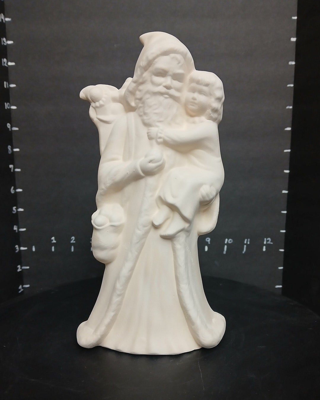 Unpainted Ceramic Old World Santa Santa Carrying Child Unpainted ...