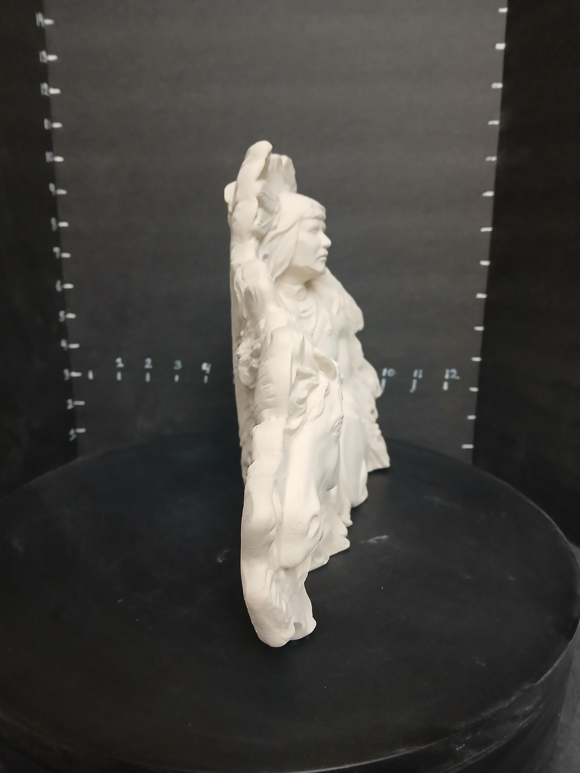 Unpainted Ceramic Bisque Native American Indian Brave W/horse Driftwood ...