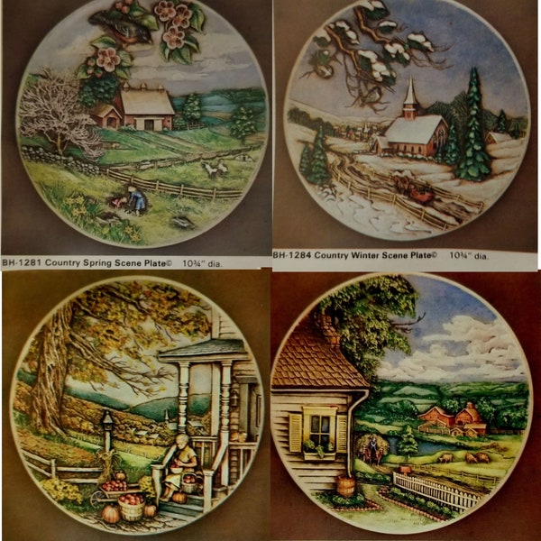 Four Seasons Plate - Etsy