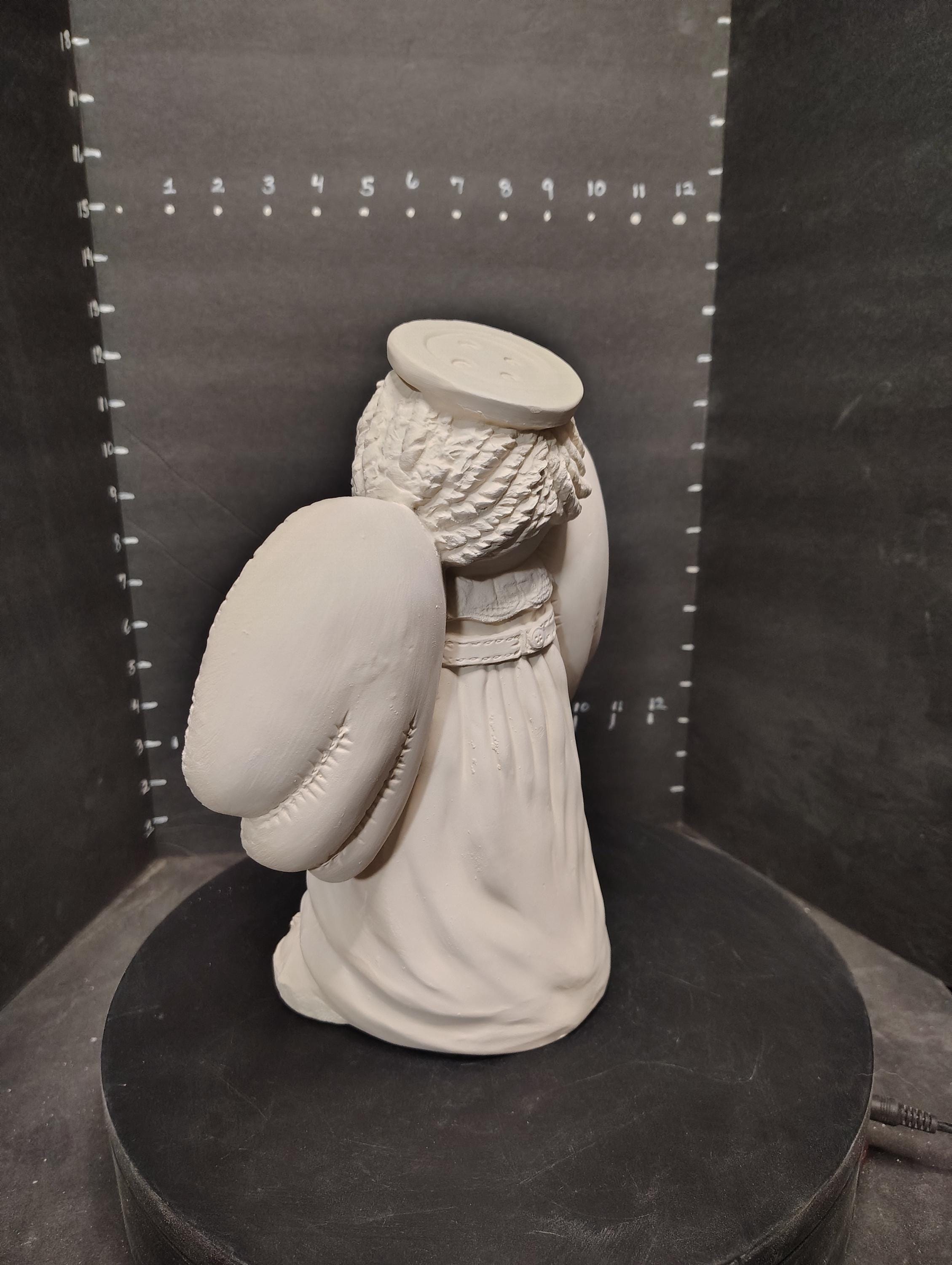 Unpainted Ceramic Bisque Gare Button Buddy Angel Paint Your Own DIY ...