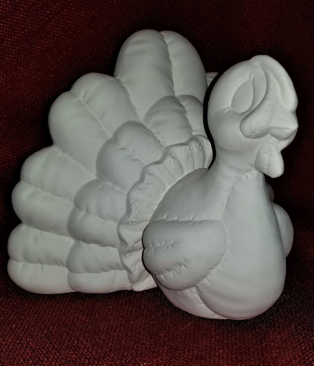 Unpainted Ceramic Softie Quilted Turkey Unpainted Ceramic Bisque Turkey ...