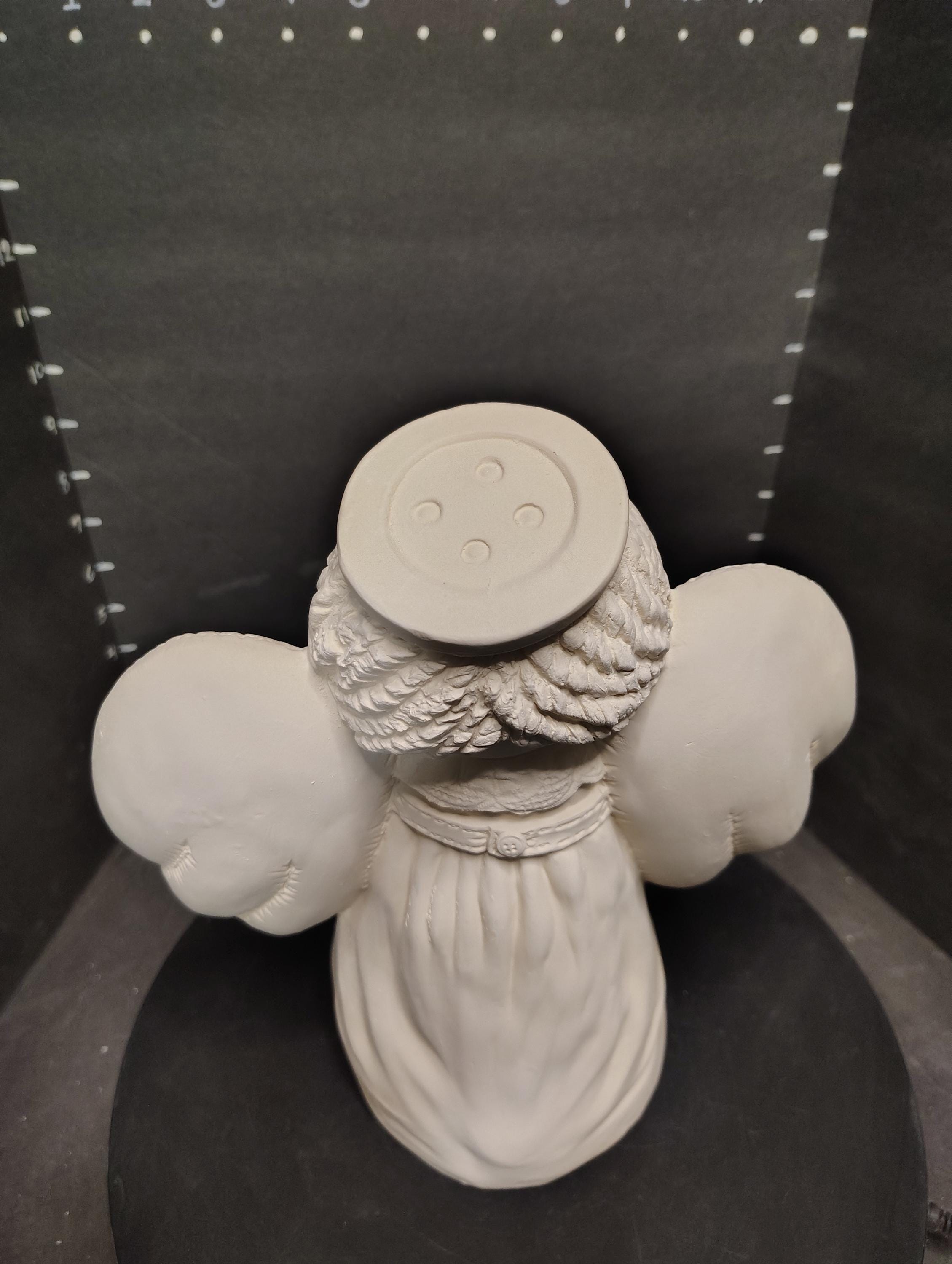 Unpainted Ceramic Gare Angel Button Buddy: DIY Craft Ready to Paint - Etsy
