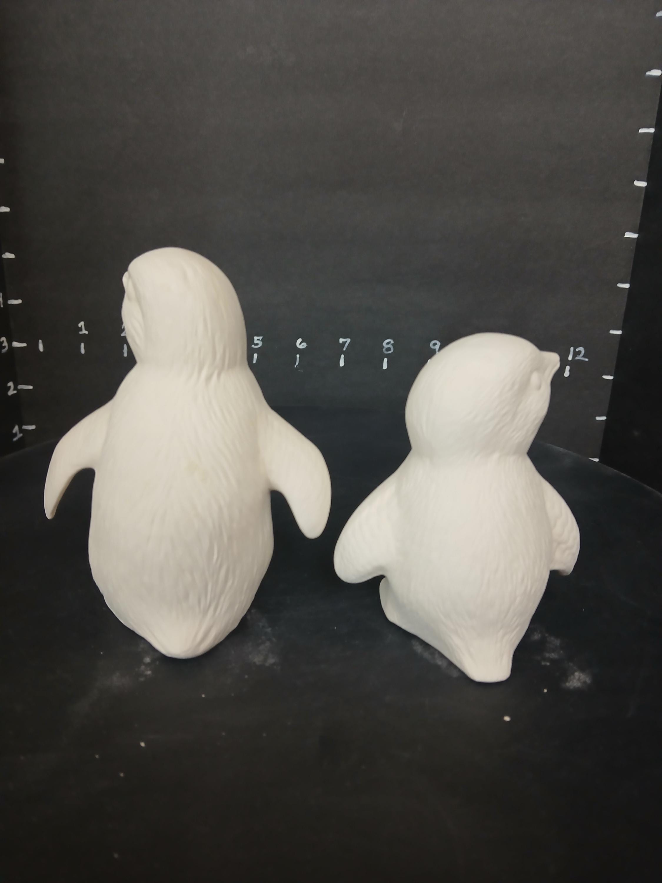 Unpainted Ceramic Bisque Realistic Penguin/penguin Family Choice ...