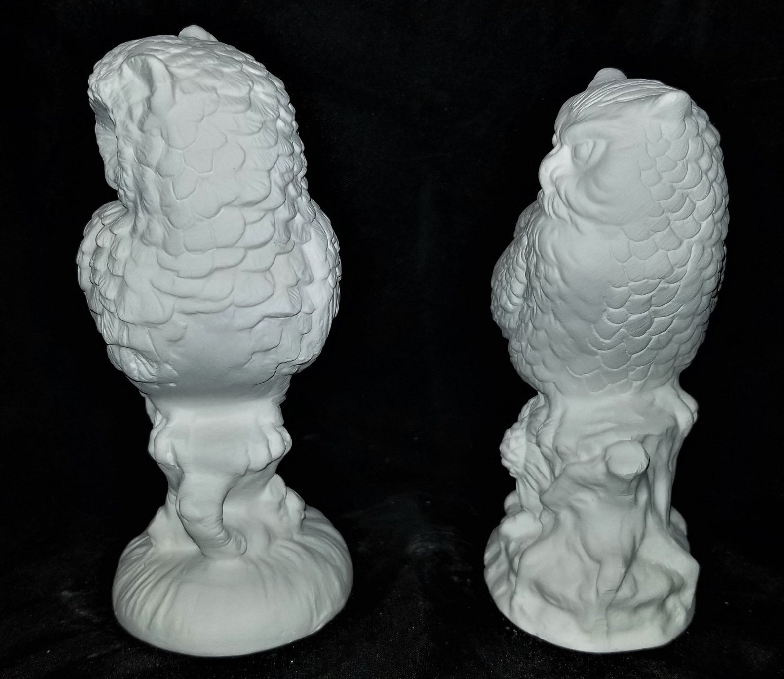 Unpainted Ceramic Bisque PAIR of Small Owls Ready to Paint Ceramic ...