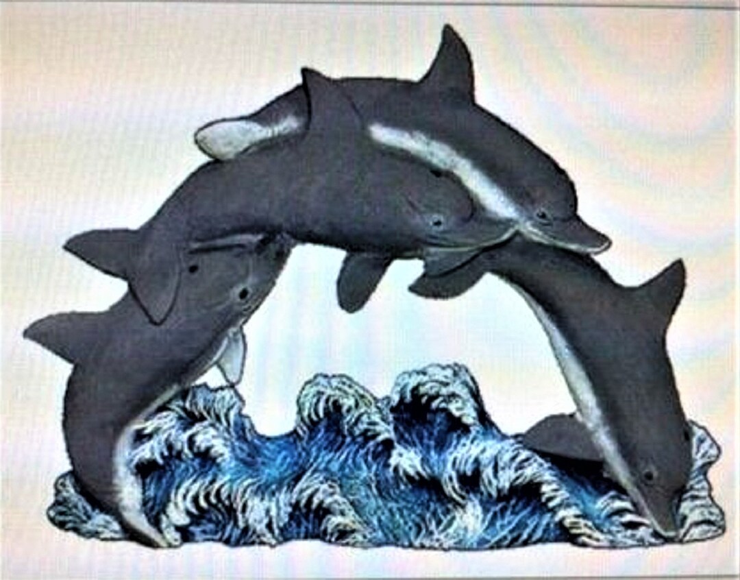 Unpainted Ceramic Bisque Dolphin Arch With Excellent Detail - Etsy