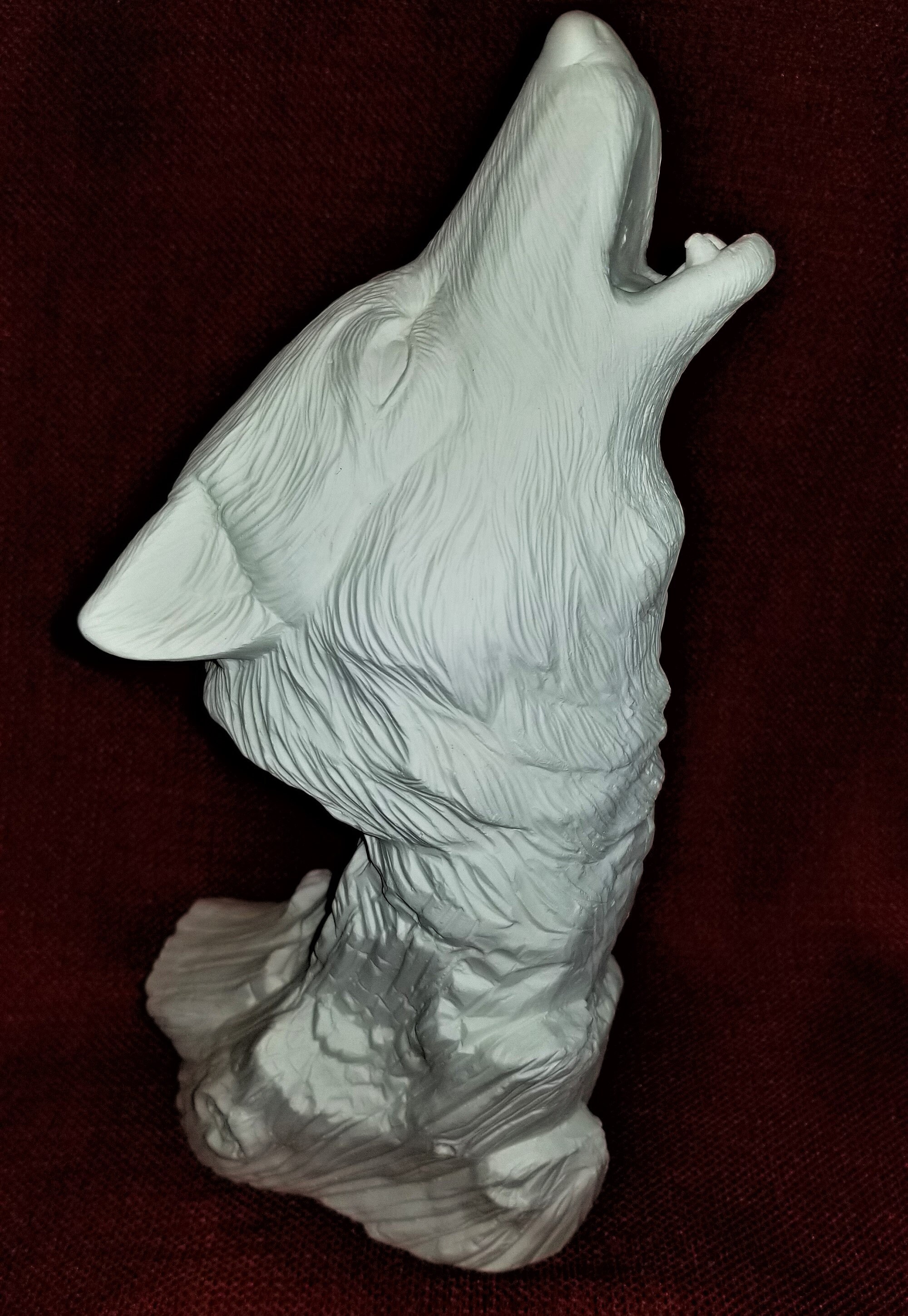 Unpainted Ceramic Bisque Howling Wolf Head or Running With the Pack on ...